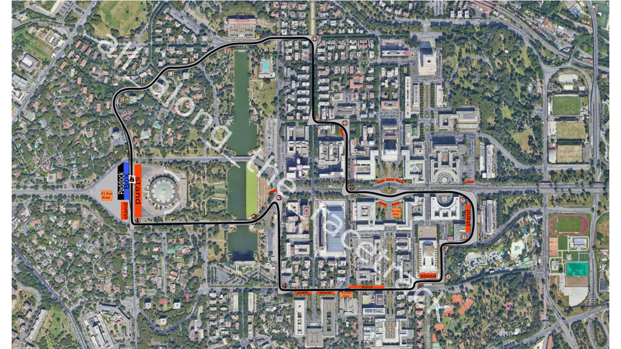 EUR Formula 1 Rome Street Circuit – Roma – All Along The Racetrack